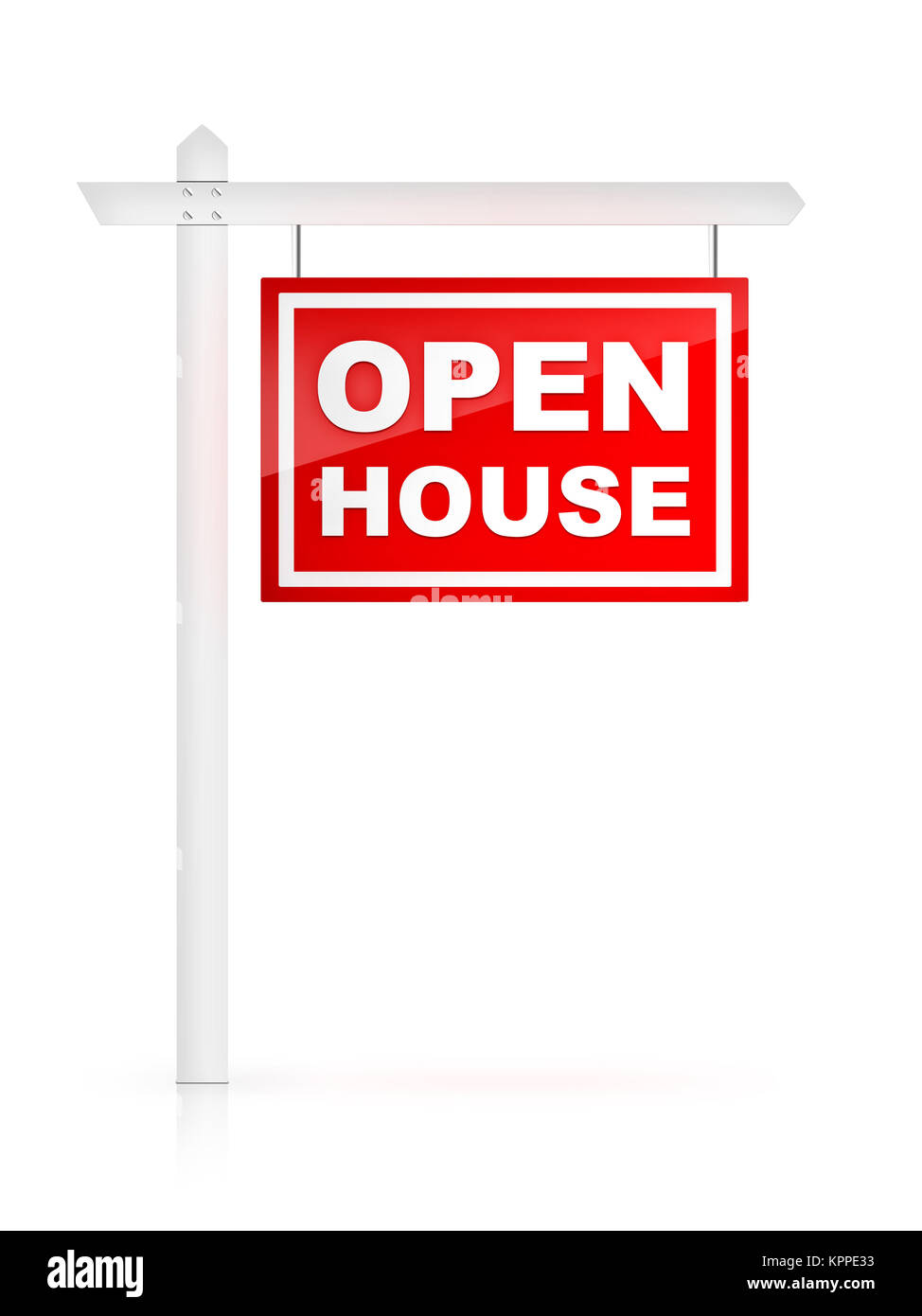 Real Estate Sign - Open House. 2D Artwork. computer design Stock Photo ...