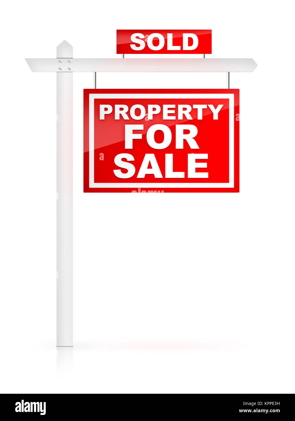 Real Estate Sign – Property For Sale. 2D artwork. Computer Design Stock ...