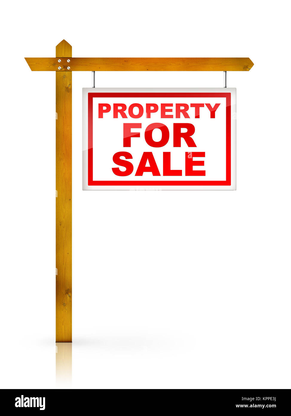 Real Estate Sign – Property For Sale. 2D artwork. Computer Design Stock ...