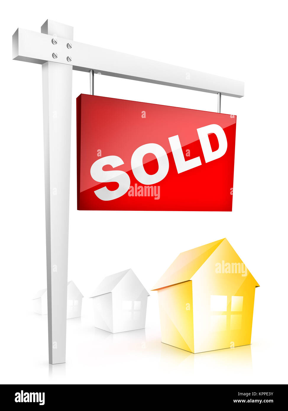 Real Estate Sign – Sold. 2D artwork. Computer Design Stock Photo - Alamy