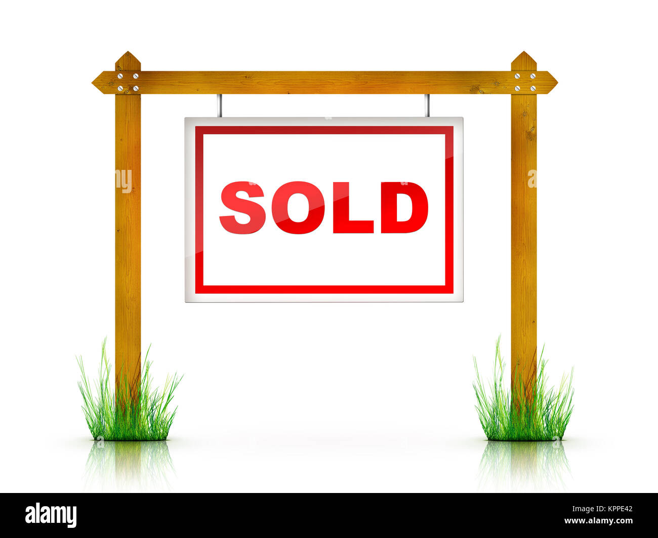 Real Estate Sign – Sold. 2D artwork. Computer Design Stock Photo - Alamy