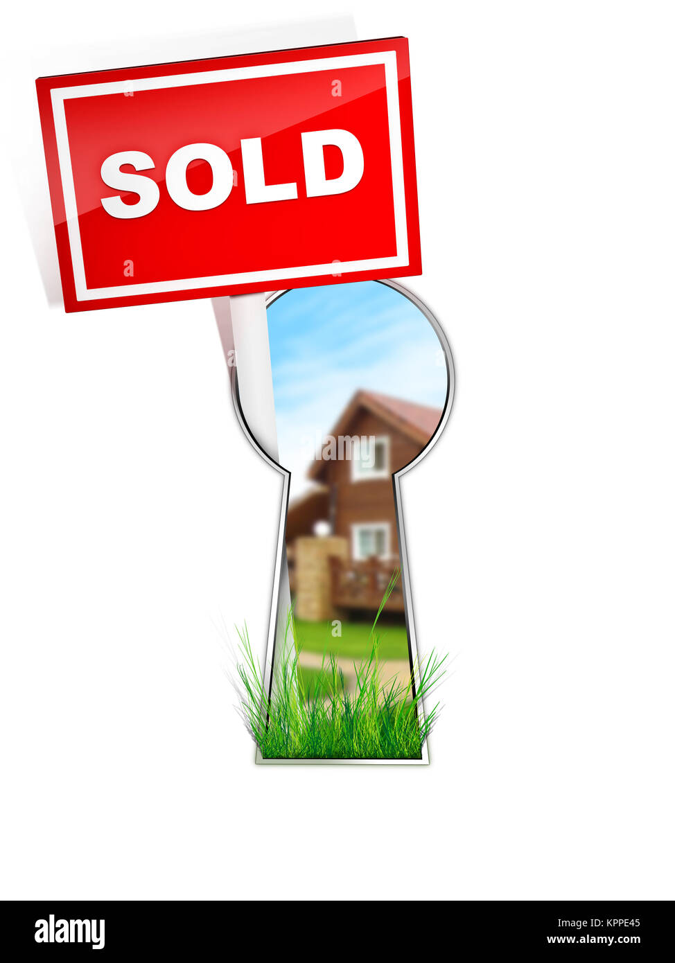 Real Estate Sign – Sold. 2D artwork. Computer Design Stock Photo - Alamy