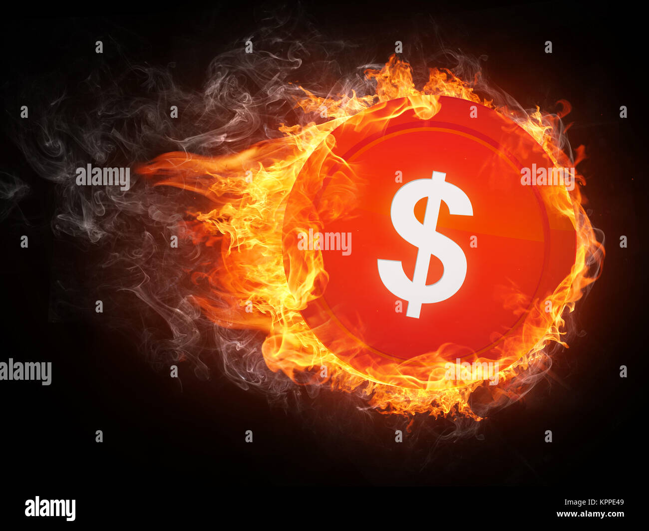 Dollar currency fire symbol hi-res stock photography and images - Alamy