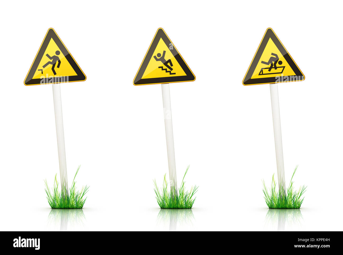 Warning Sign on White Background. 2D Graphics Stock Photo - Alamy