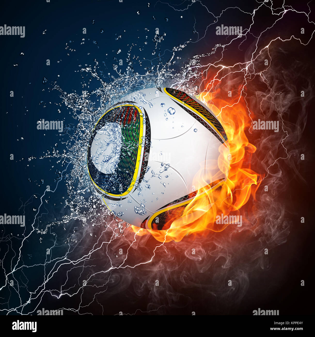 Cool Soccer Ball On Fire