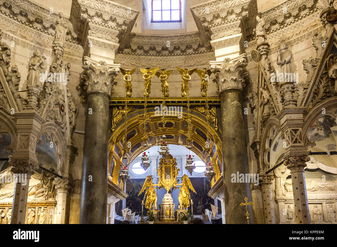 SPLIT, CROATIA - AUGUST 11 2017: Interiors of Saint Domnius Cathedral ...
