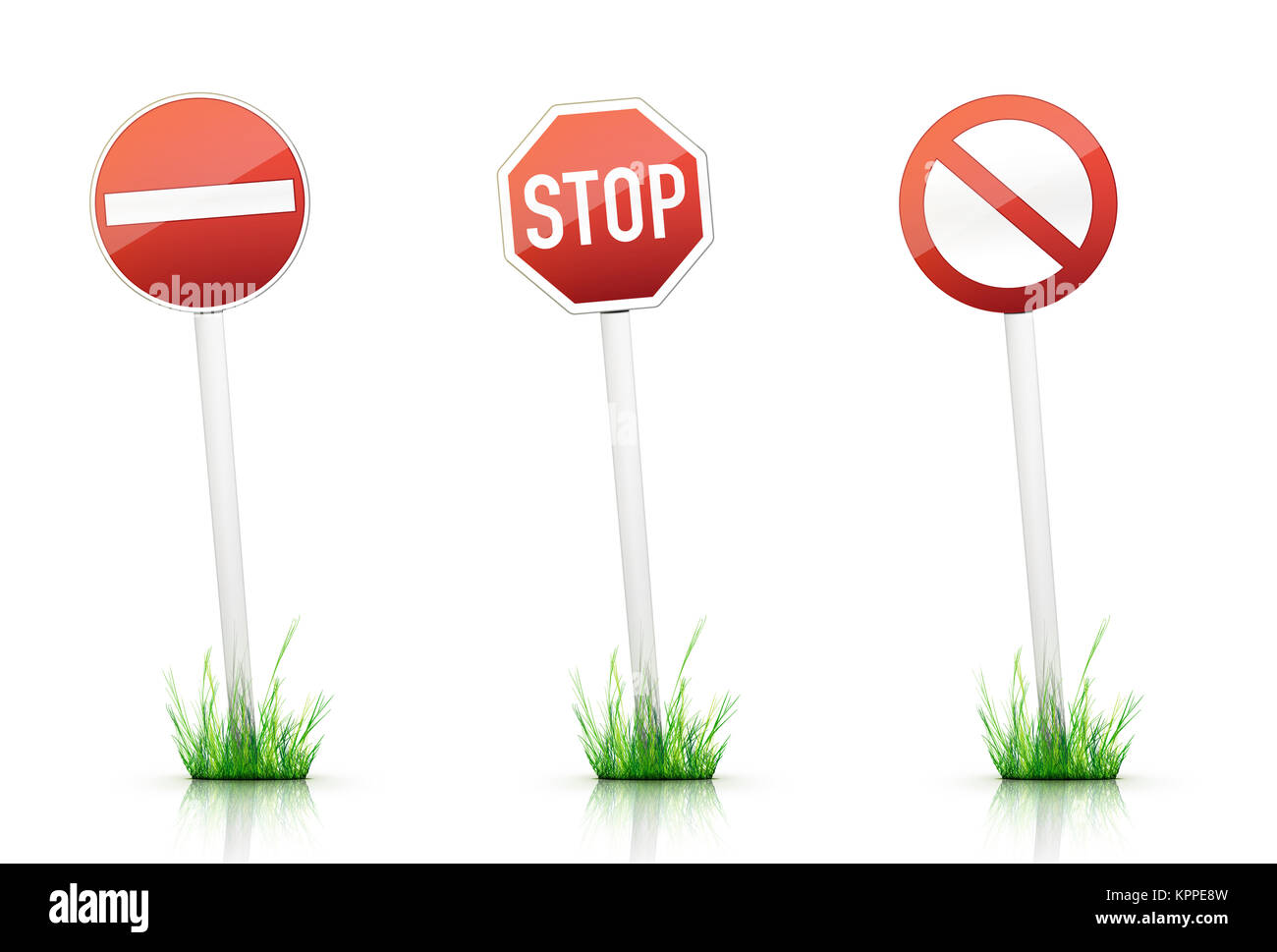 Warning Traffic Sign on White Background. 2D Graphics Stock Photo - Alamy