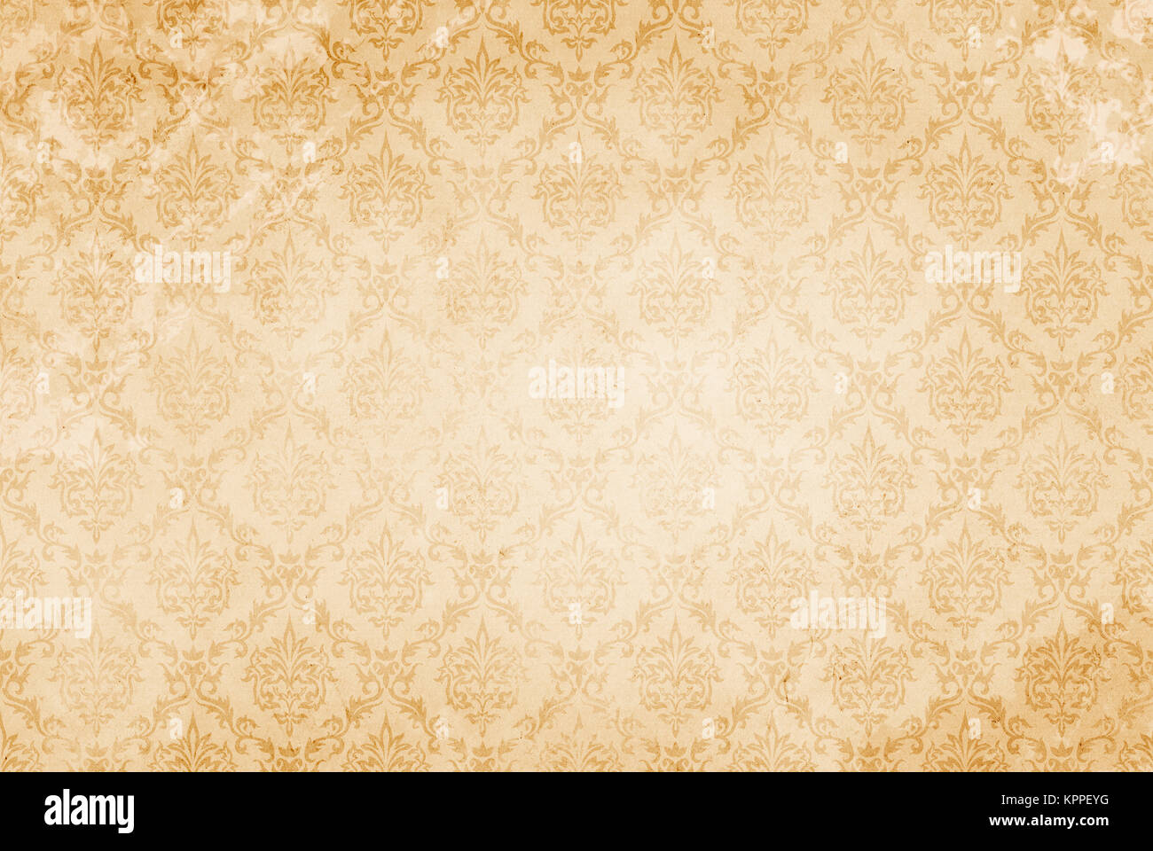 Aged stained paper background with old-fashioned patterns. Natural old ...