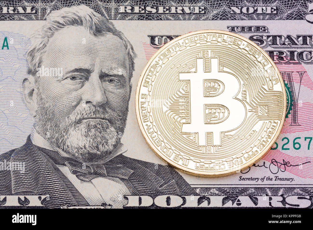 E-business concept - bitcoin vs dollar Stock Photo - Alamy