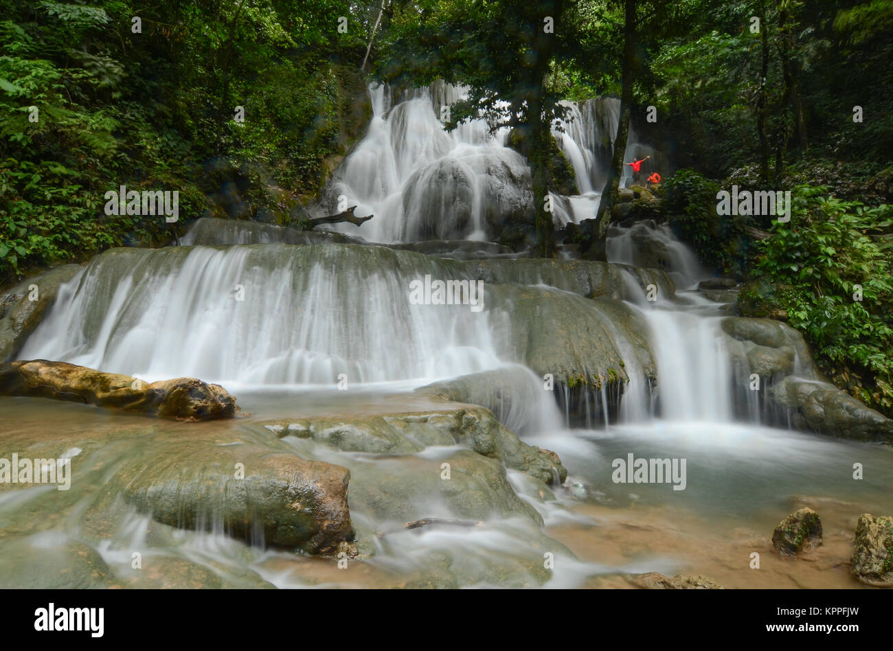 Matabuntu Waterfall in South Sulawesi Indonesia Stock Photo - Alamy