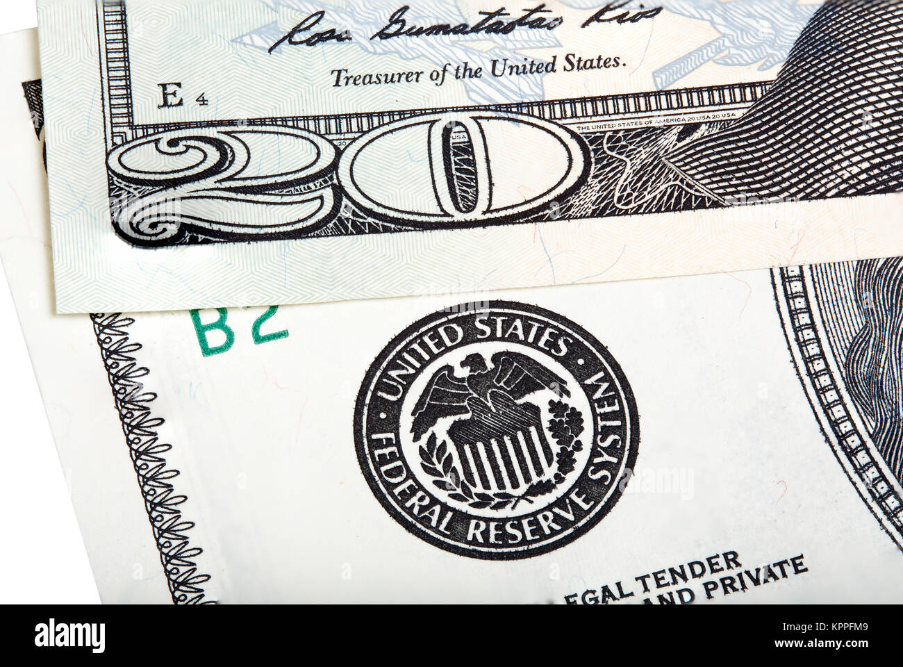 20 twenty dollars bill note bank note greenback hi-res stock ...