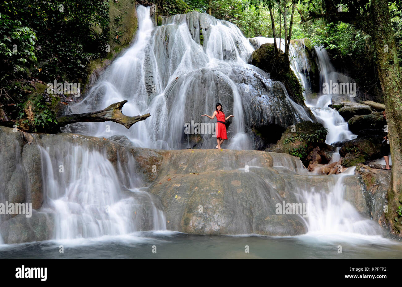 Matabuntu Waterfall in South Sulawesi Indonesia Stock Photo - Alamy