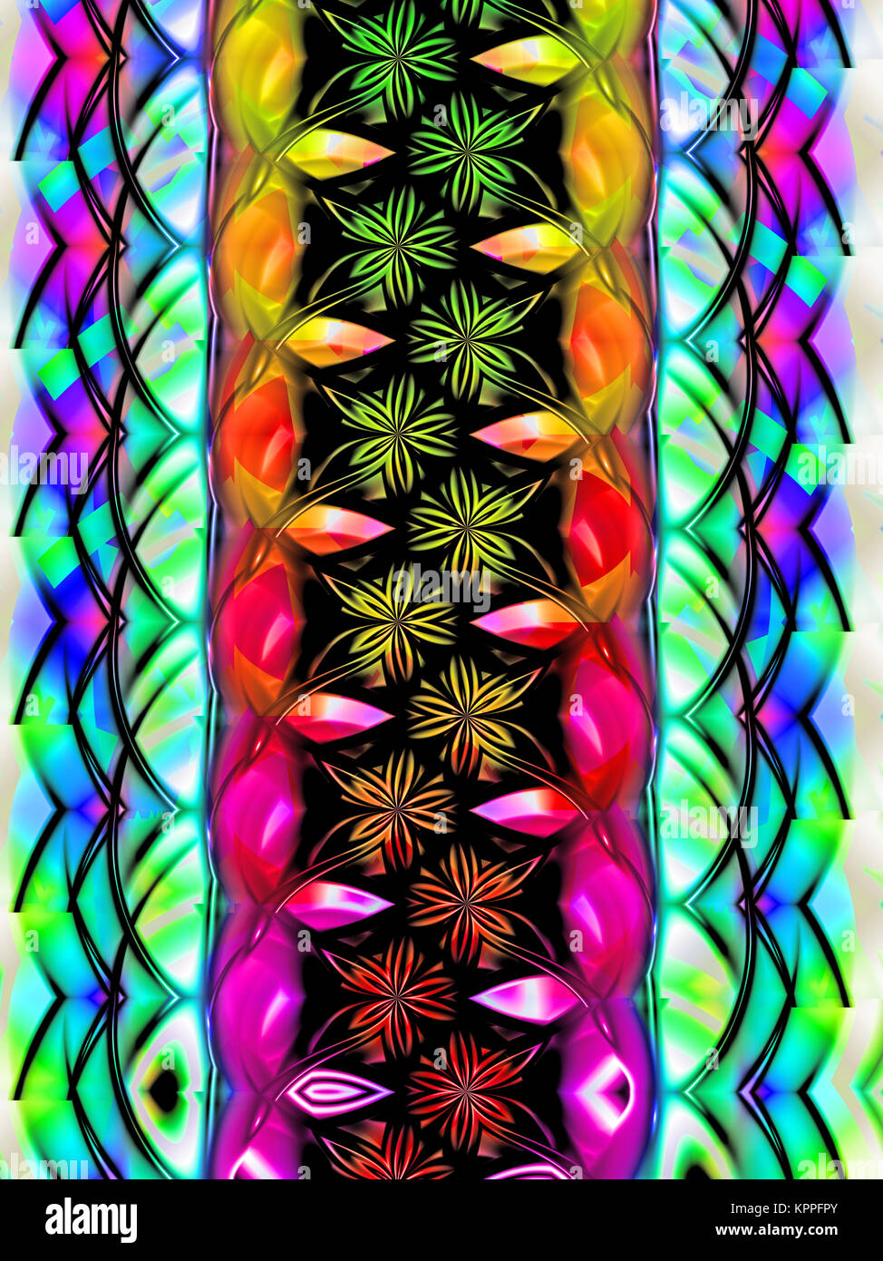 Psychedelic Floral Border High Resolution Stock Photography and Images ...