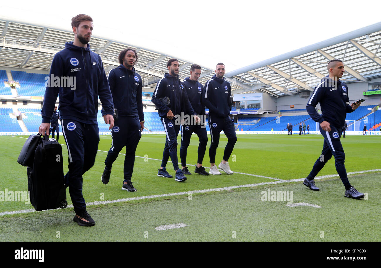 Brighton & Hove Albion's Izzy Brown, Connor Goldson, Lewis Dunk, Shane ...