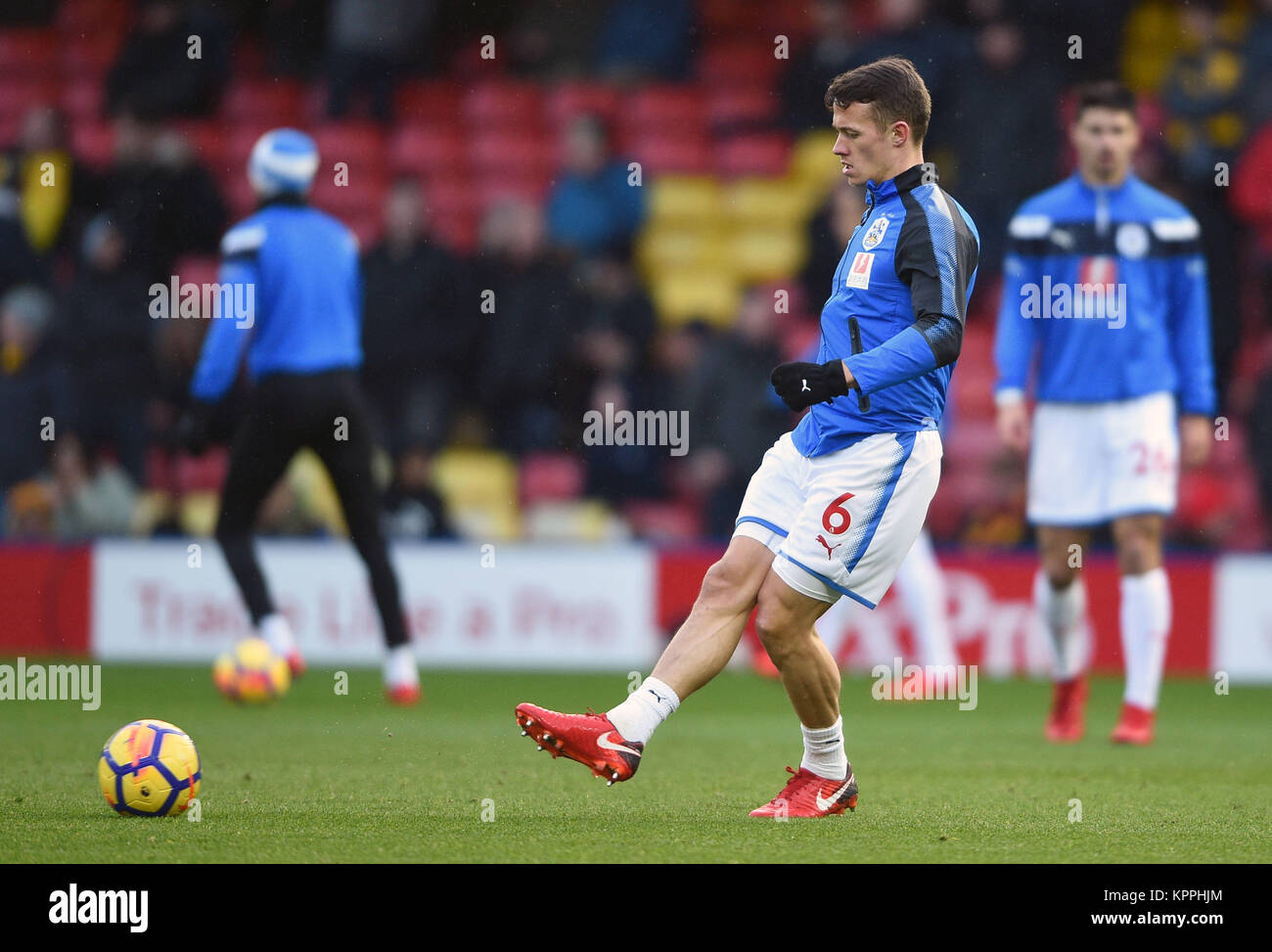 Huddersfield Town's Jonathan Hogg warms up before the Premier League ...