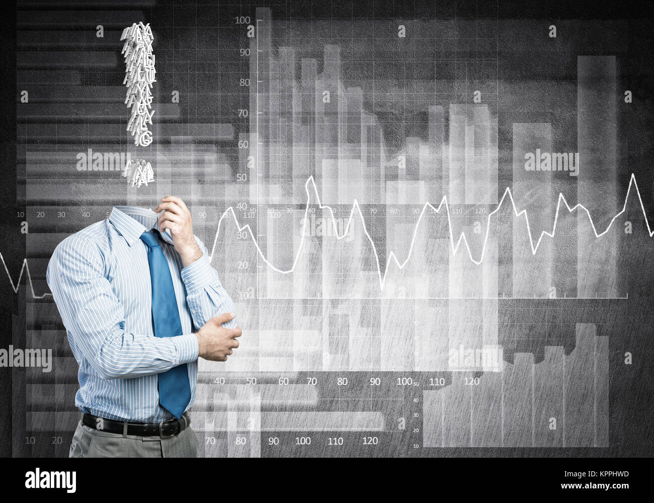 Pensive headless businessman Stock Photo - Alamy