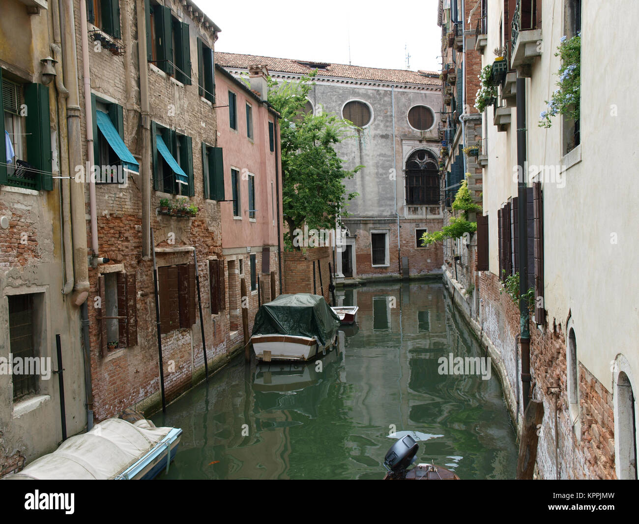 Typical view of narrow channel from venice Stock Photo - Alamy