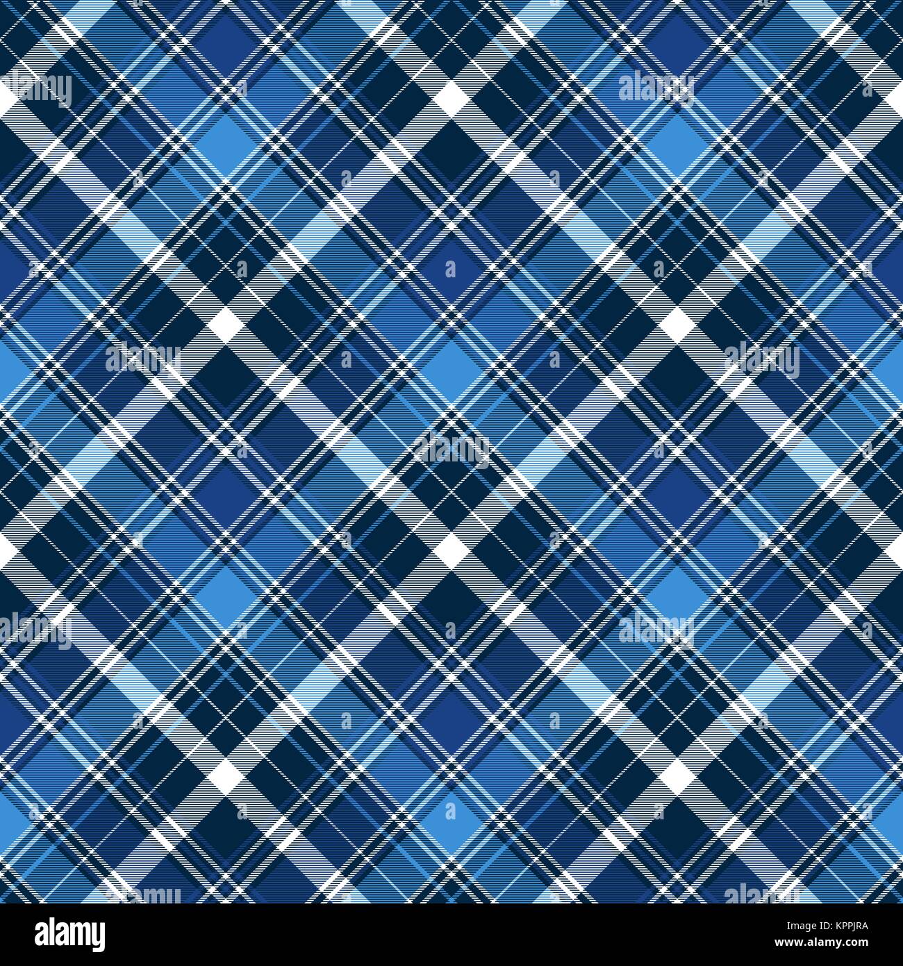 Blue abstract check textile seamless pattern. Vector illustration Stock ...