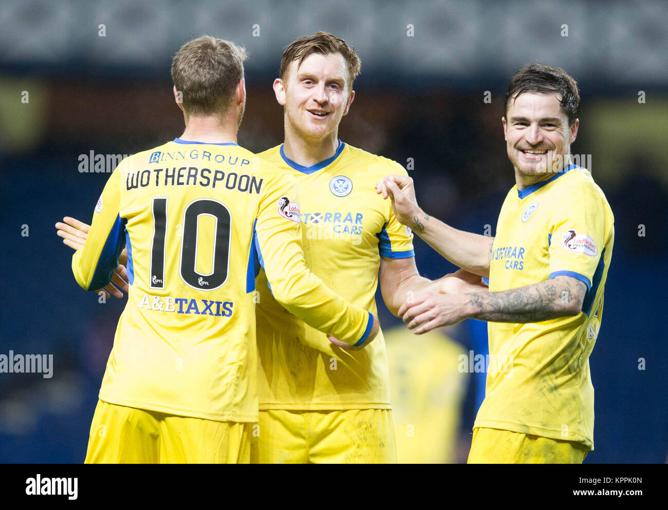 St Johnstone’s David Wotherspoon, Liam Craig and Paul Paton celebrate ...