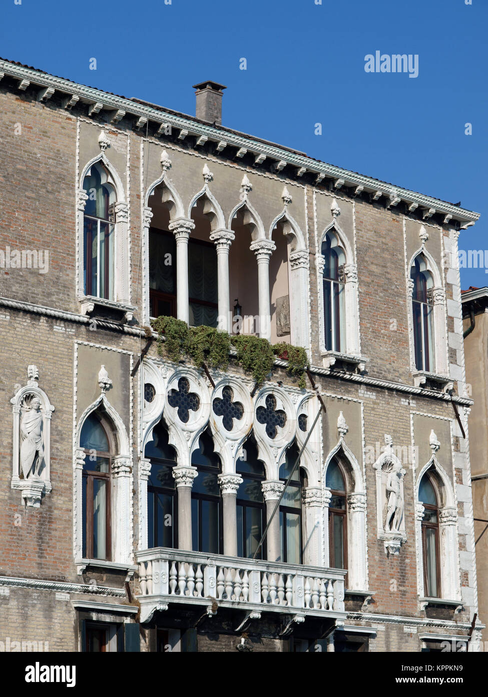 Traceries and typical adornments for venetian windows - Venice Stock ...