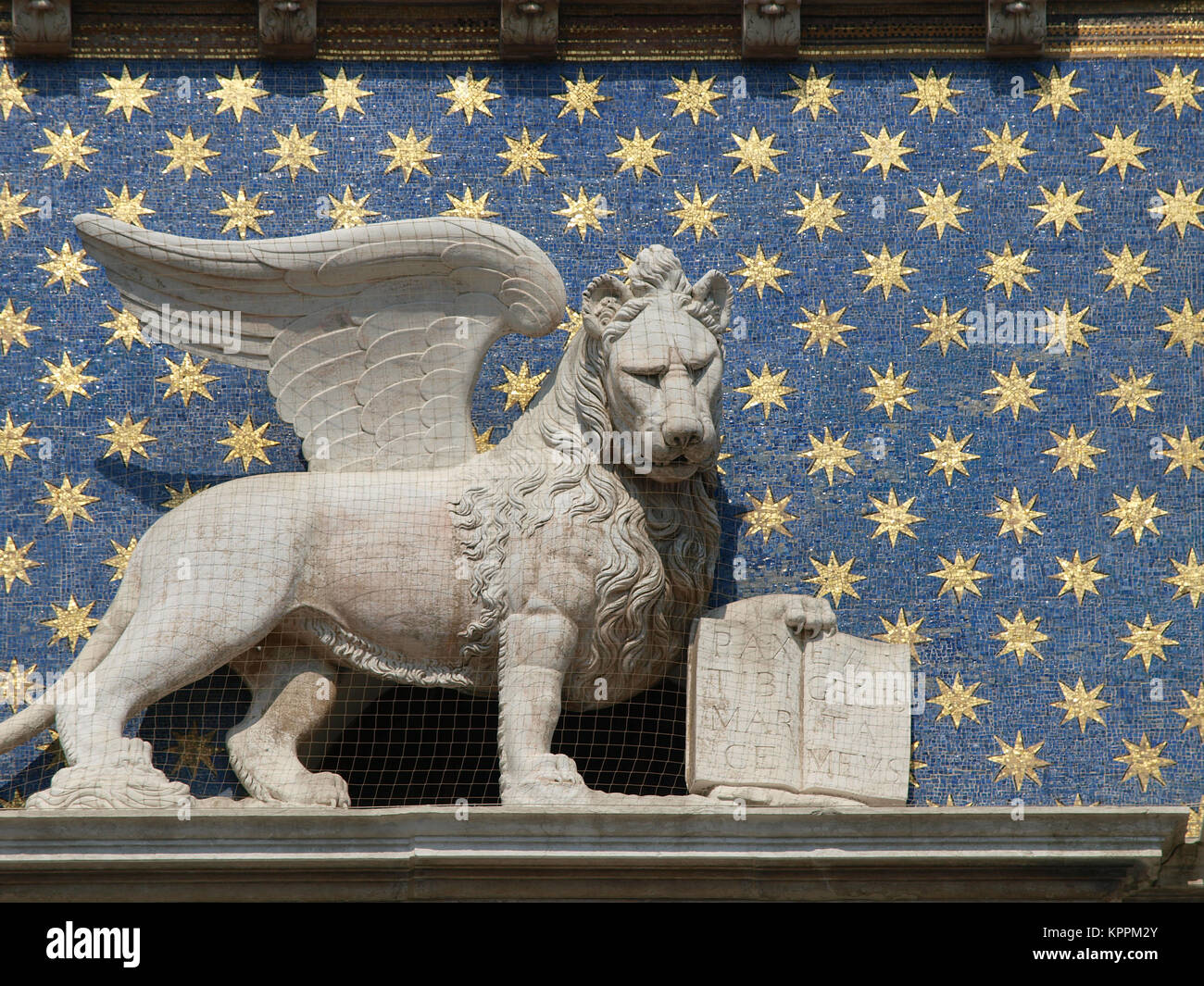 Winged Lion of St. Mark on the Clock Tower, venice. Winged Lion of St ...
