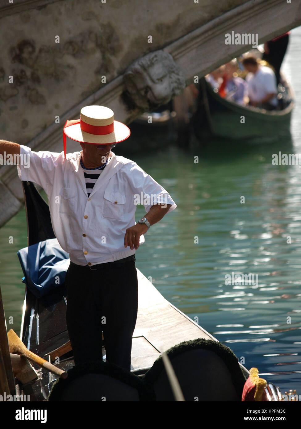 Gondolier - one of symbols of Venice. typical gondolier in Venice ...