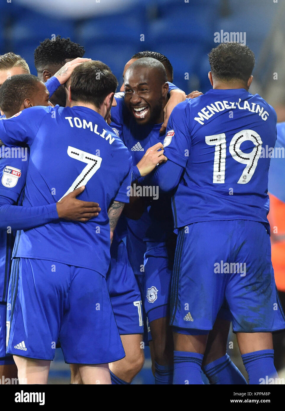 Cardiff City's Sol Bamba celebrates his goal against Hull City during ...
