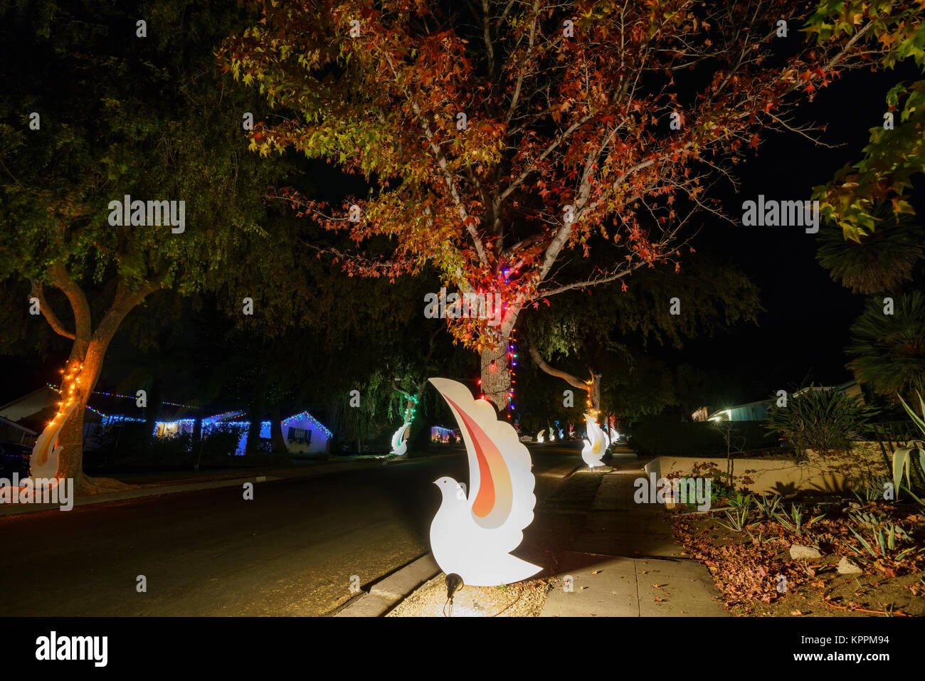Beautiful christmas lights in upper Hastings Ranch neighborhood at Los ...