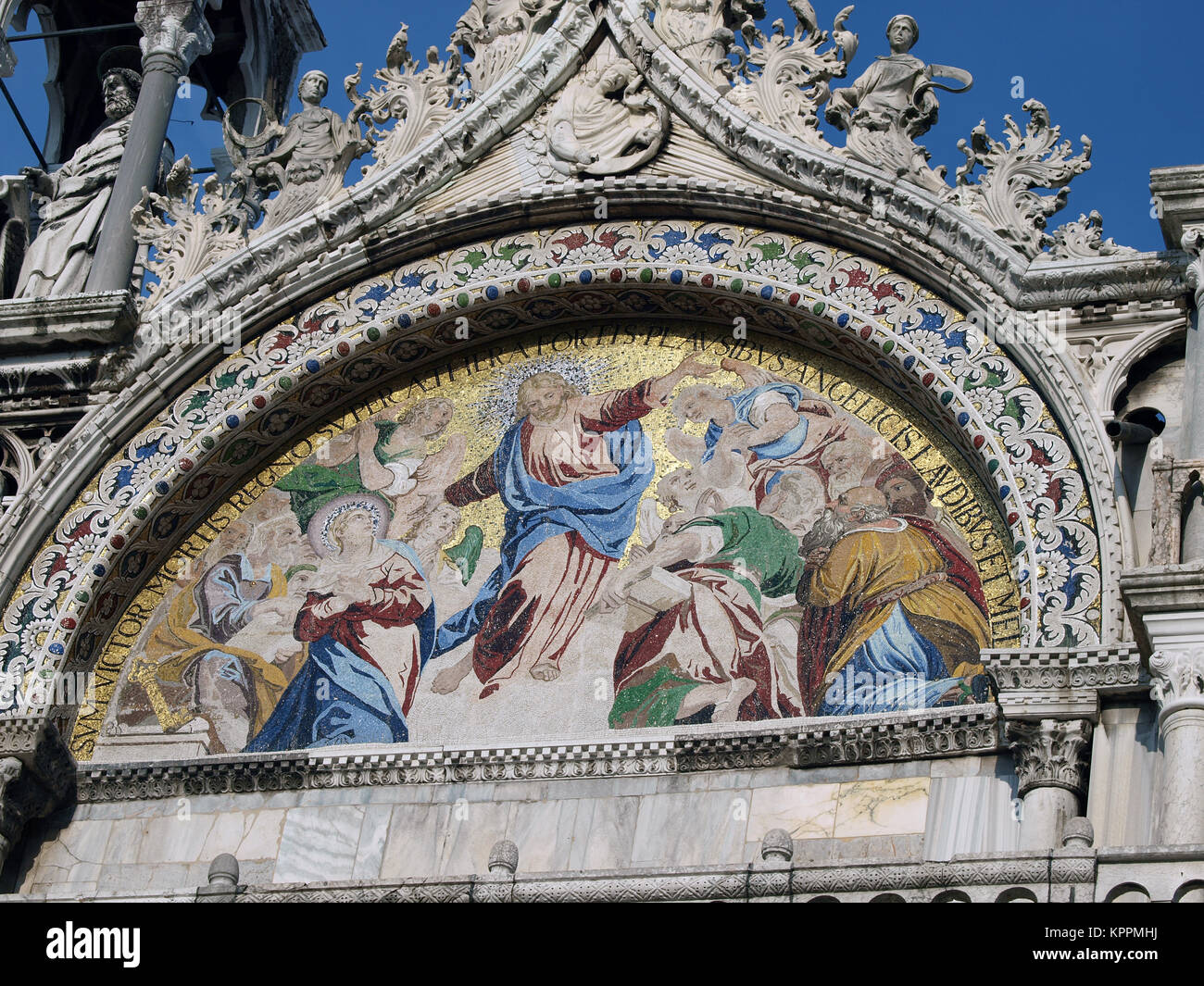 Venice - The basilica St Mark's. Mosaic from upper facade Stock Photo ...