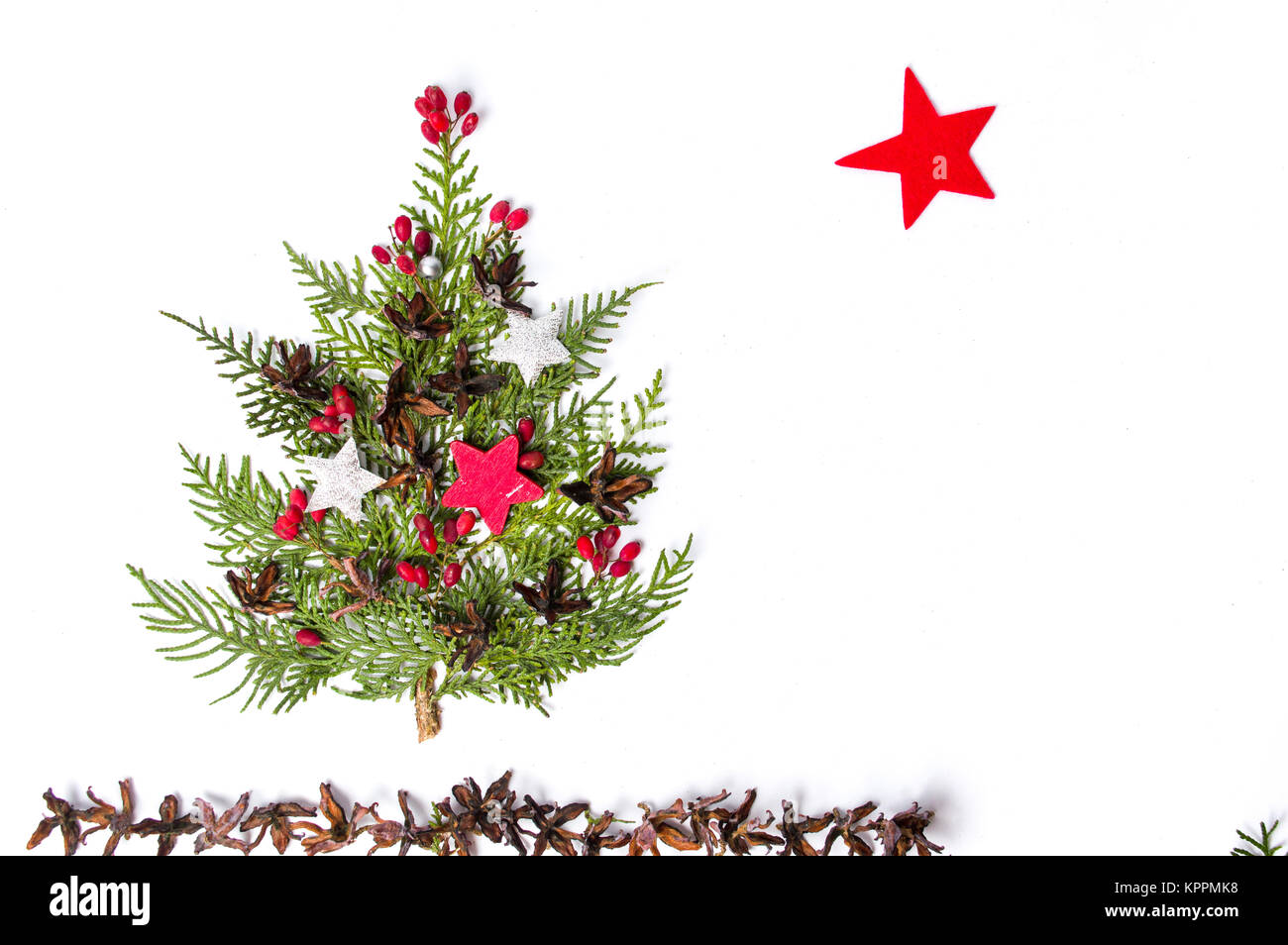 Small Christmas tree decoration isolated on white background Stock ...