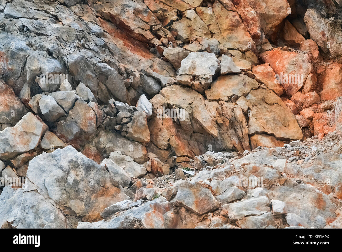 Detail of a quarry with big sedimentary rocks Stock Photo - Alamy