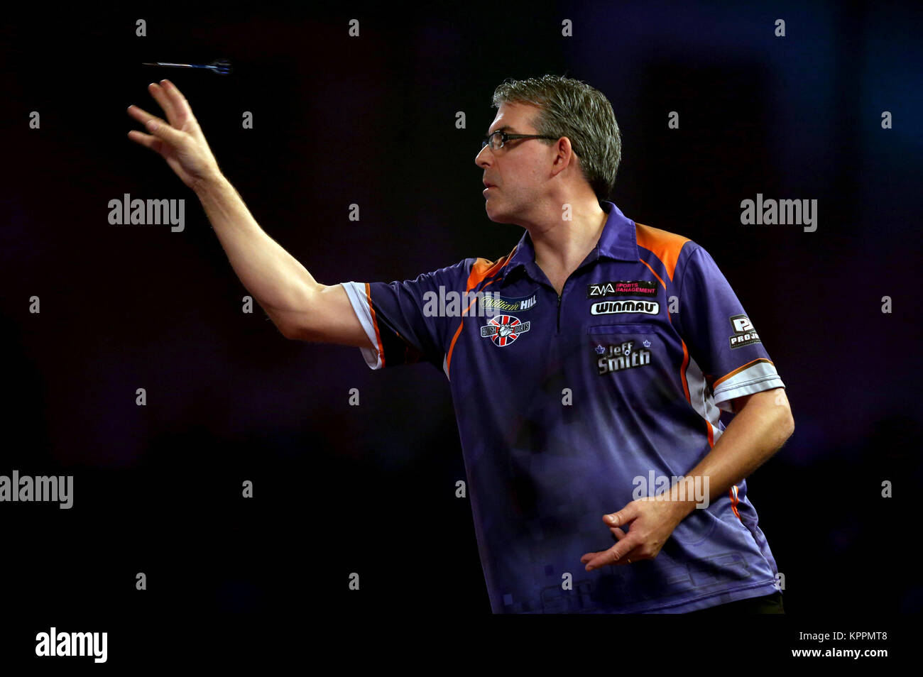 Jeff Smith in action during day three of the William Hill World Darts ...