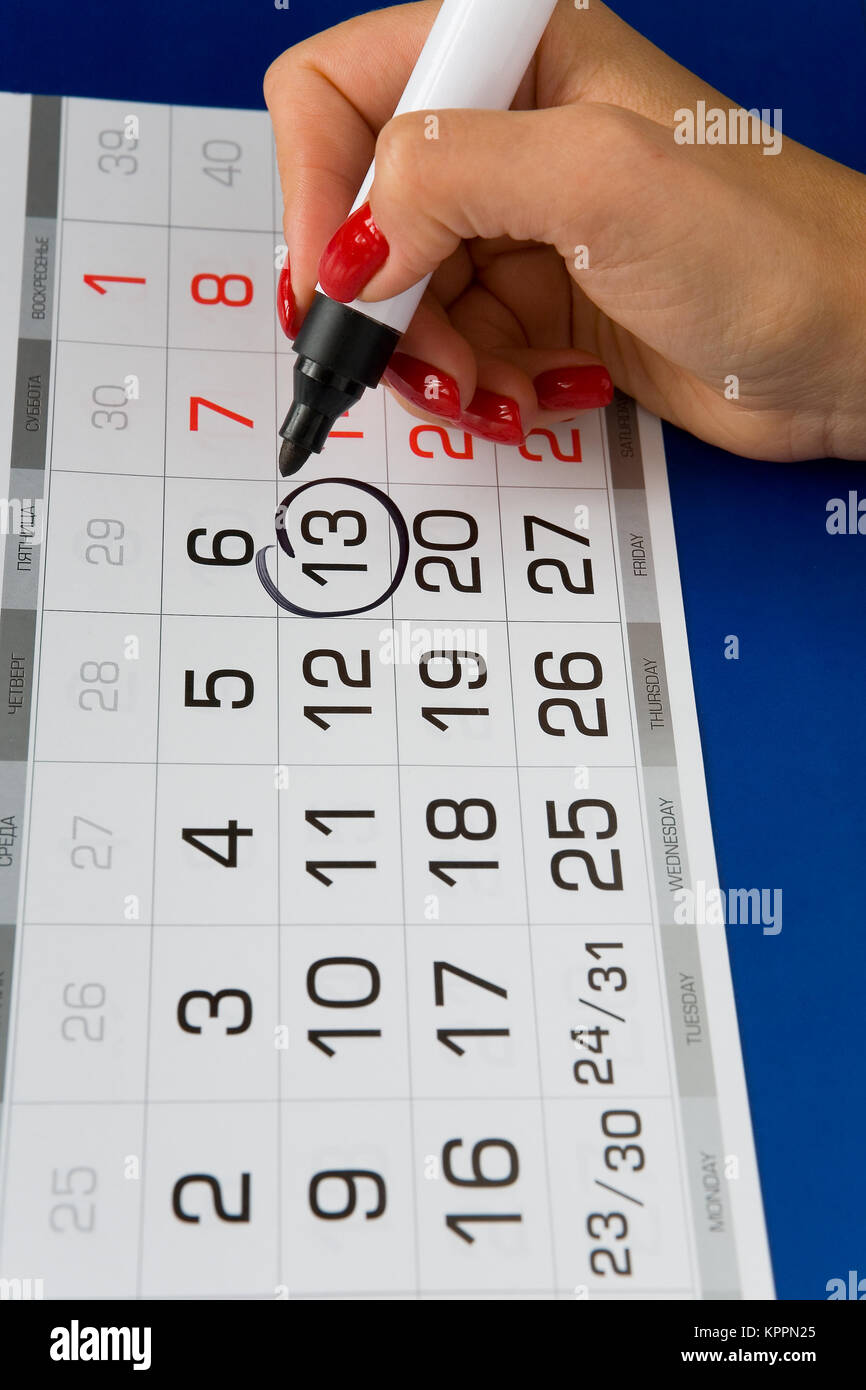 Calendar circled date hi-res stock photography and images - Alamy