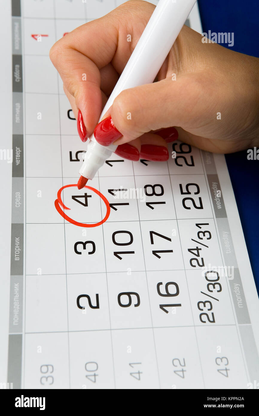 Wednesday and calendar hi-res stock photography and images - Alamy