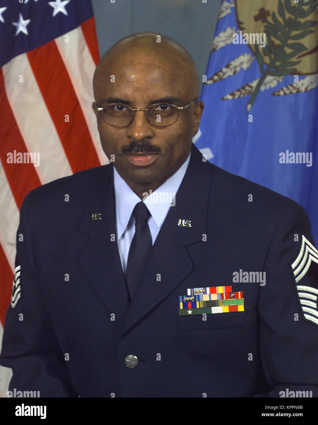 Official portrait of Chief Master Sgt. Clifford McFadden, the first ...