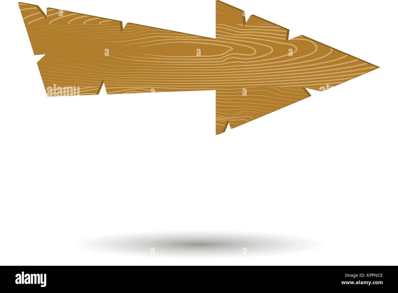 Arrow wooden isolated. Signboard symbol panel, vector illustration ...