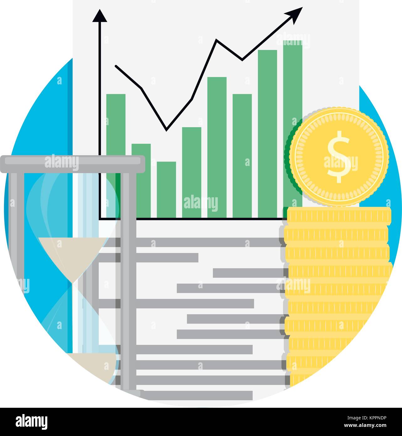 Growth of financial capital icon. Analysis and management strategy ...