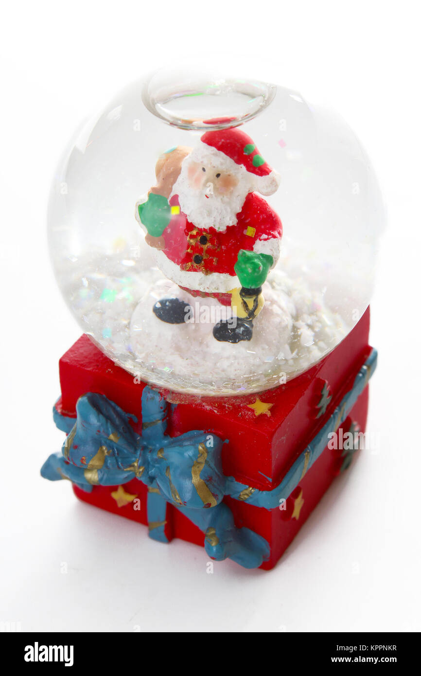 Waterglobe. Christmas waterglobe with Santa Claus. Christmas decoration ...