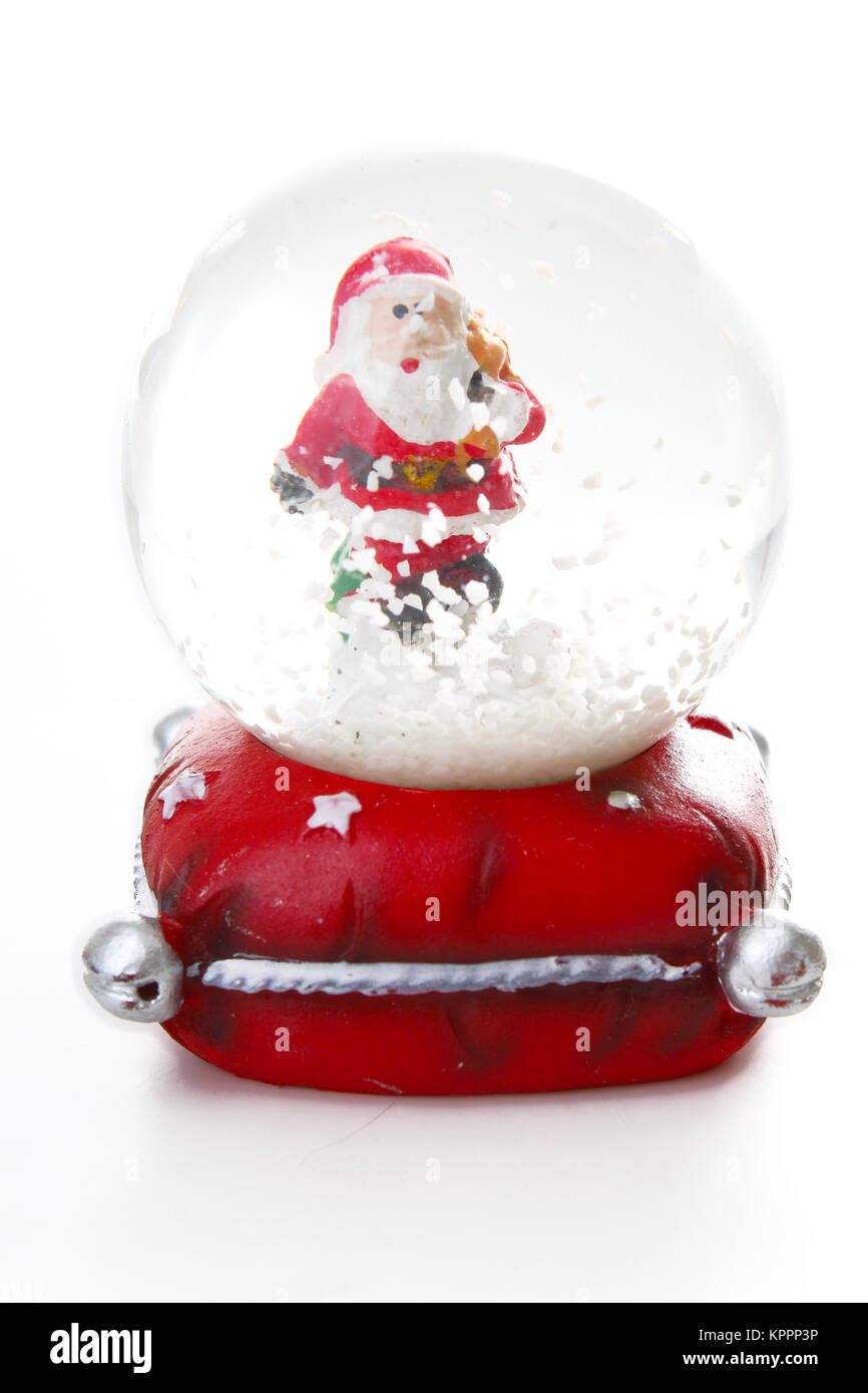 Waterglobe. Christmas waterglobe with Santa Claus. Christmas decoration ...