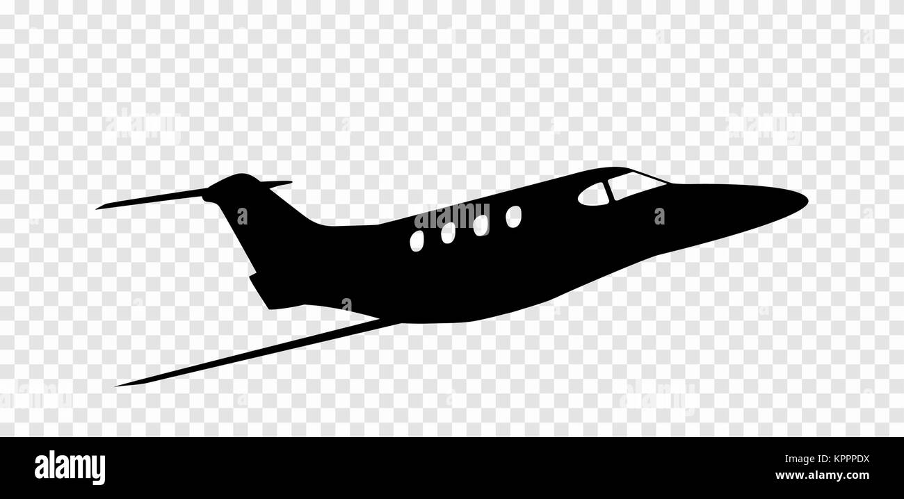 Sticker to car silhouette of airplane. Profession Pilot. Vector Stock ...