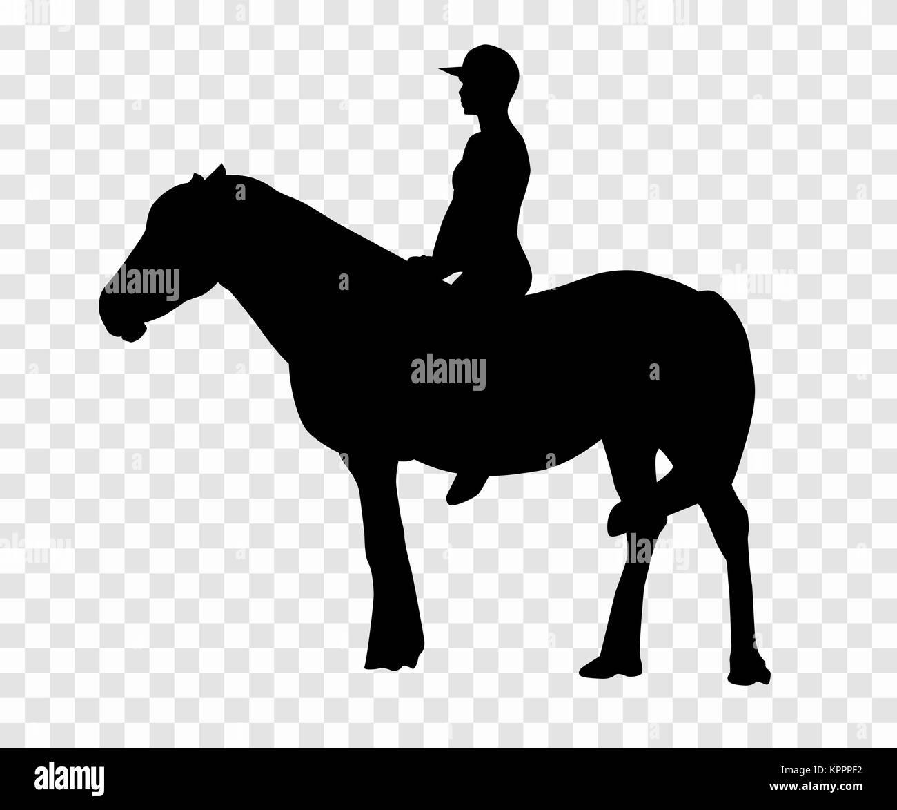 Sticker to car silhouette rider on horse. Expert in dressage of Stock ...