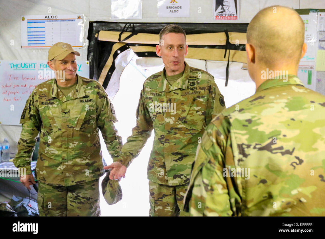 Col. Christopher Wendland (left), commander of 17th Field Artillery ...