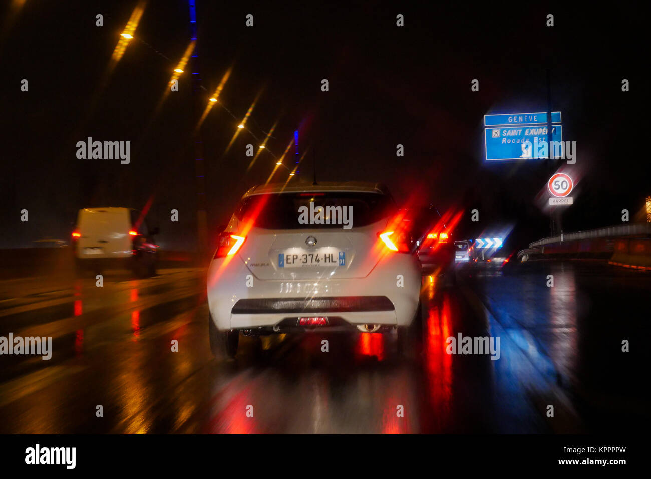Motorway france rain hi-res stock photography and images - Alamy
