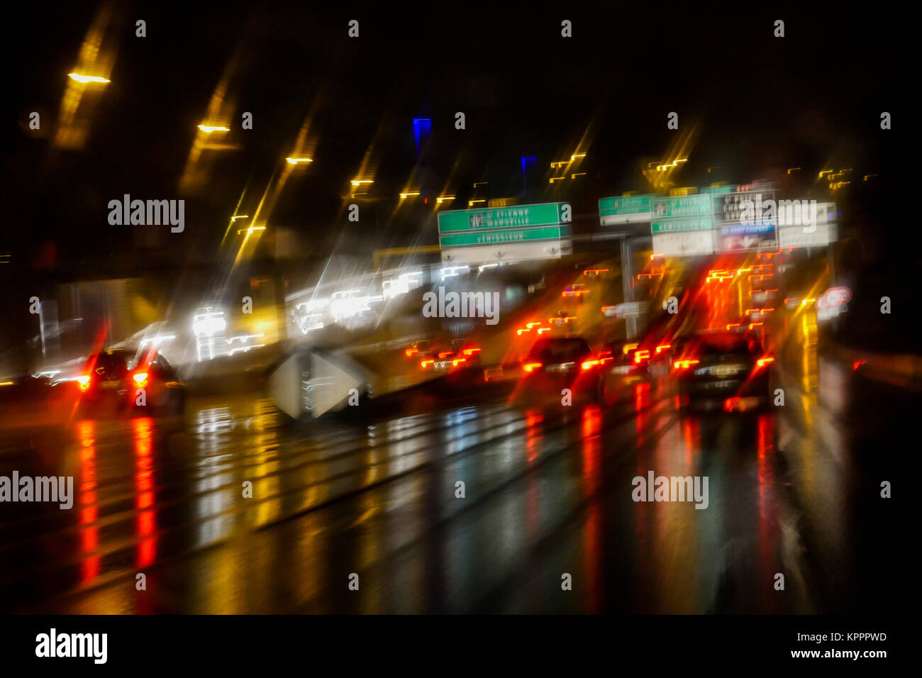 Motorway france rain hi-res stock photography and images - Alamy
