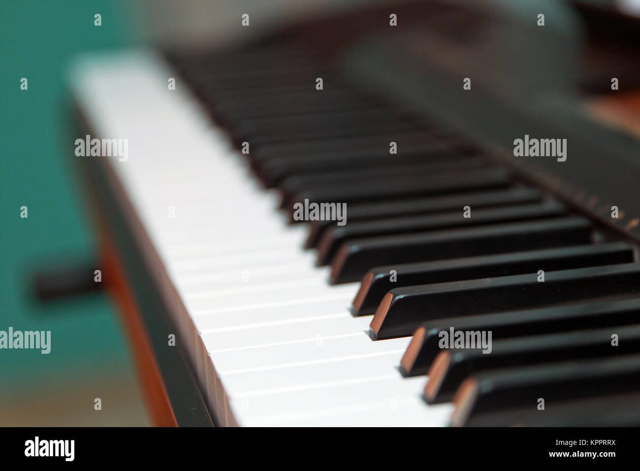 Keys electronic synthesizer close up. Musical instruments Electronic ...