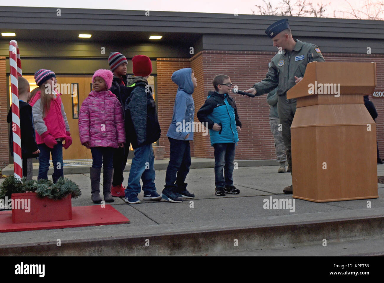 Col. Ryan Samuelson, 92nd Air Refueling Wing commander, welcomes ...