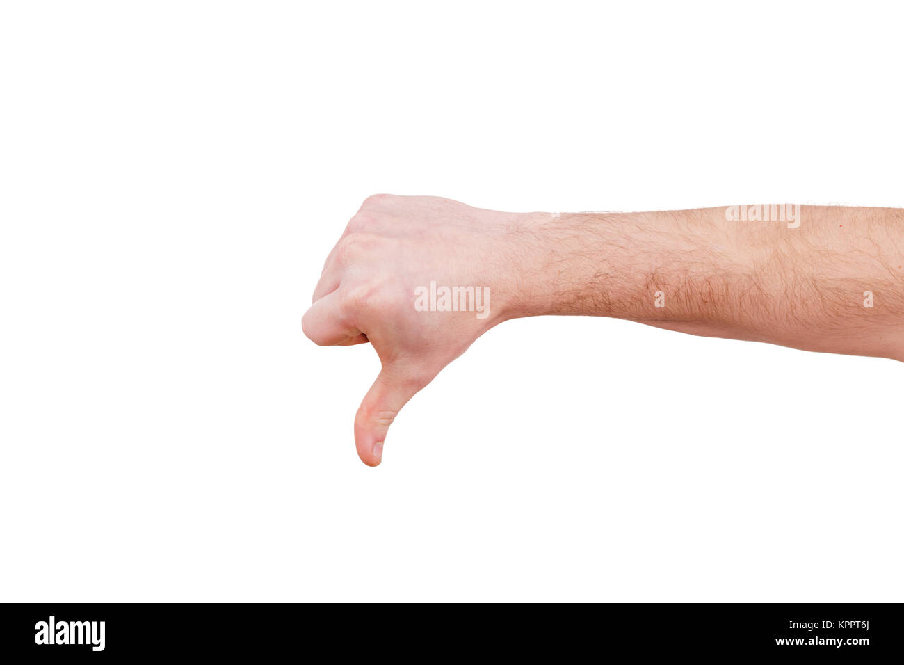 Male hand showing thumb down failure hand sign gesture. Gestures and ...