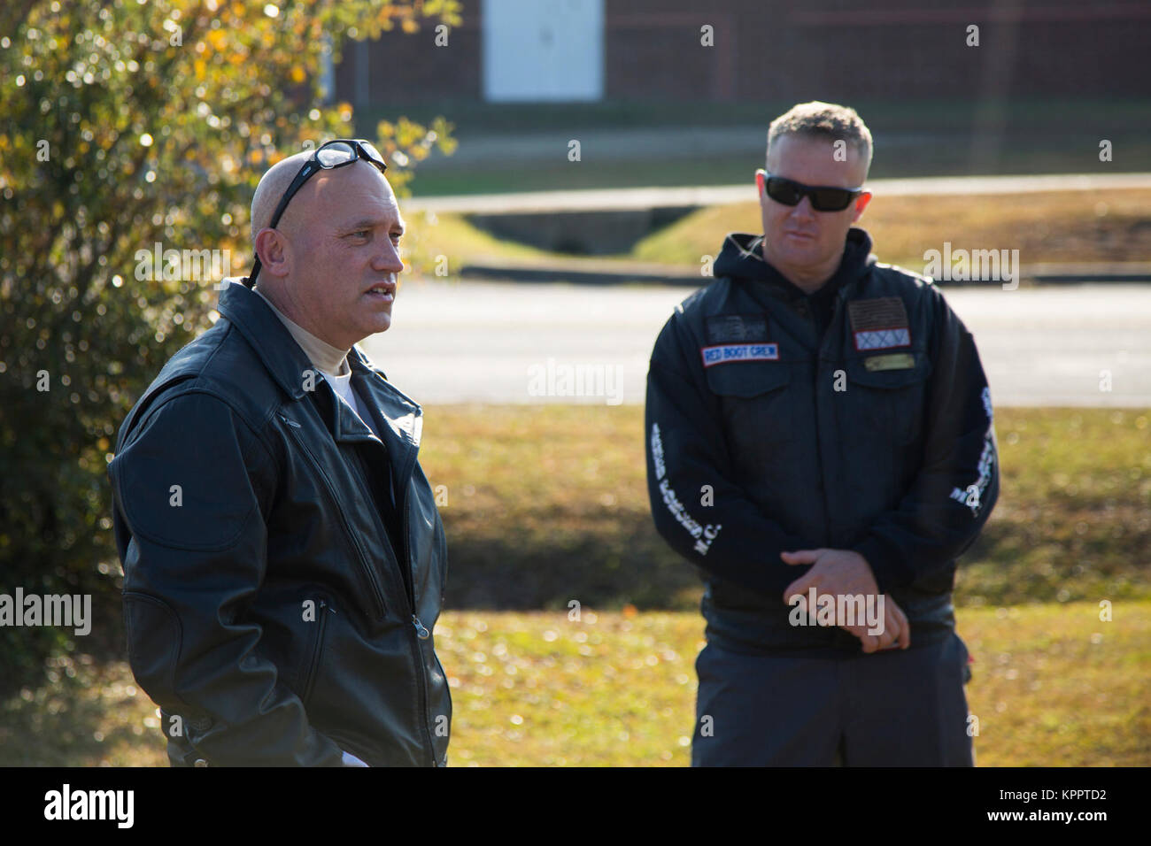 U.S. Marine Col. Thomas Dodds, left, the commanding officer for Marine ...