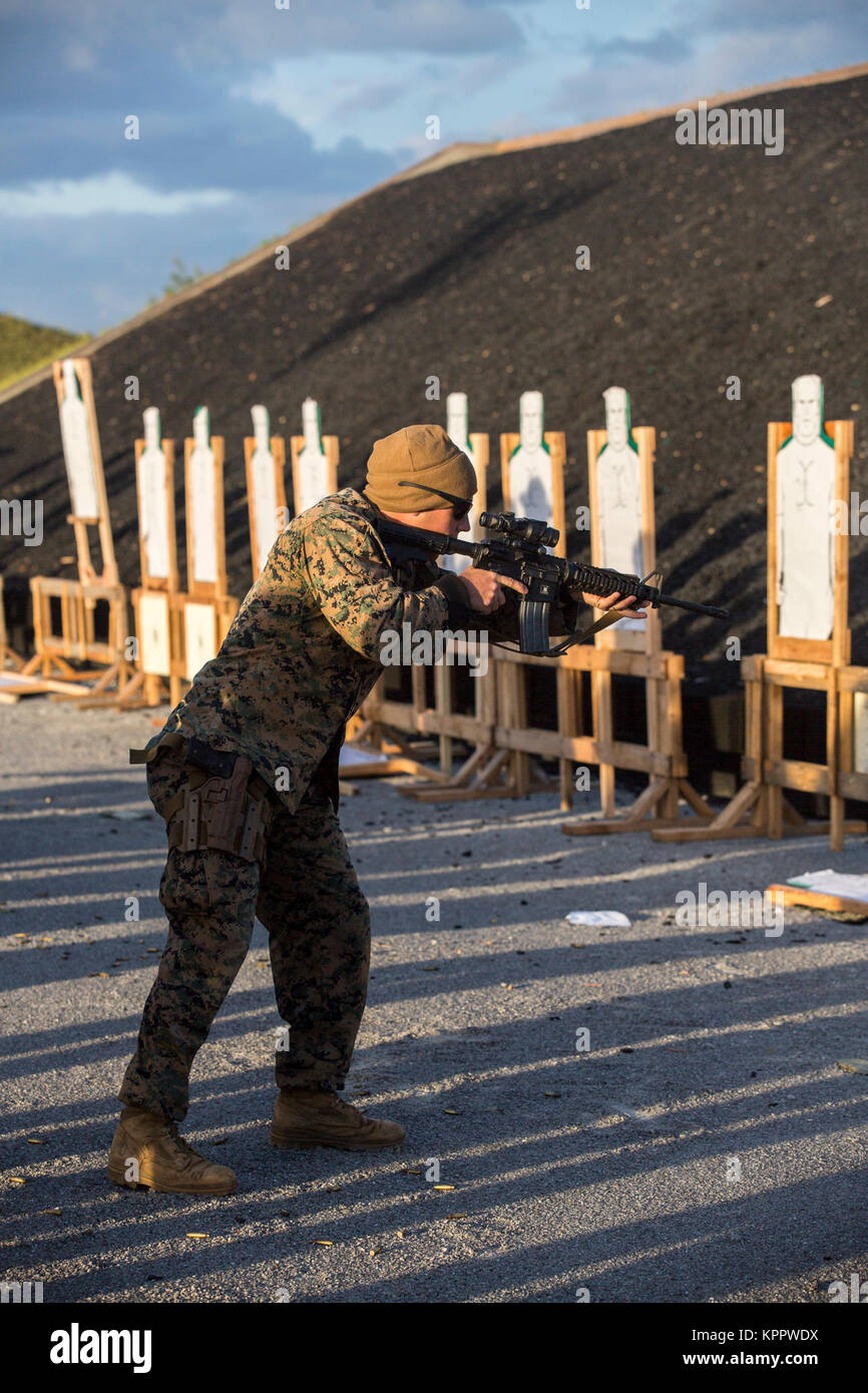U.S. Marine Corps Sgt. Andy P. Brown, an instructor with Weapons and ...
