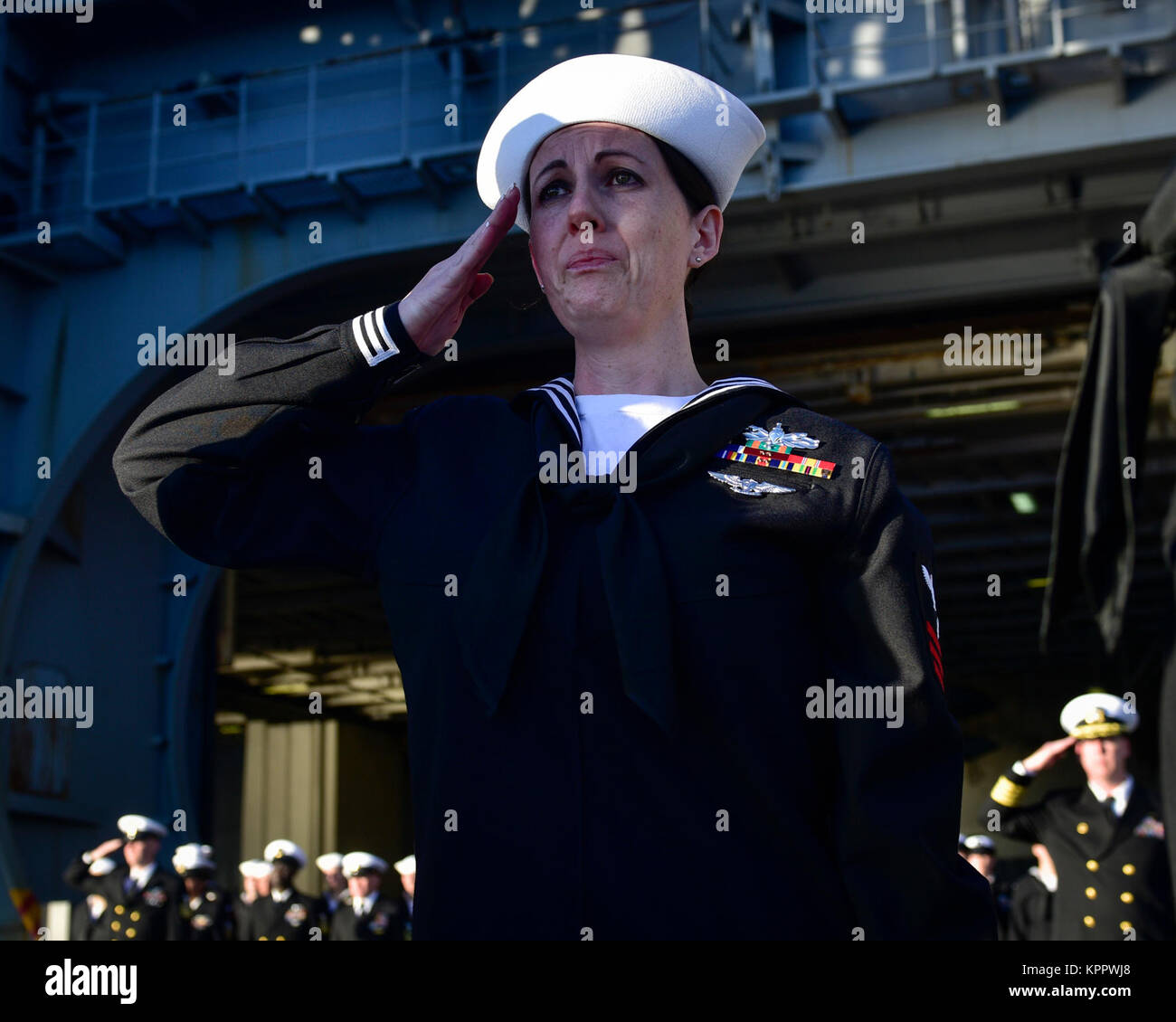 PACIFIC OCEAN (Dec. 6, 2017) U.S. Navy Personnel Specialist 1st Class ...